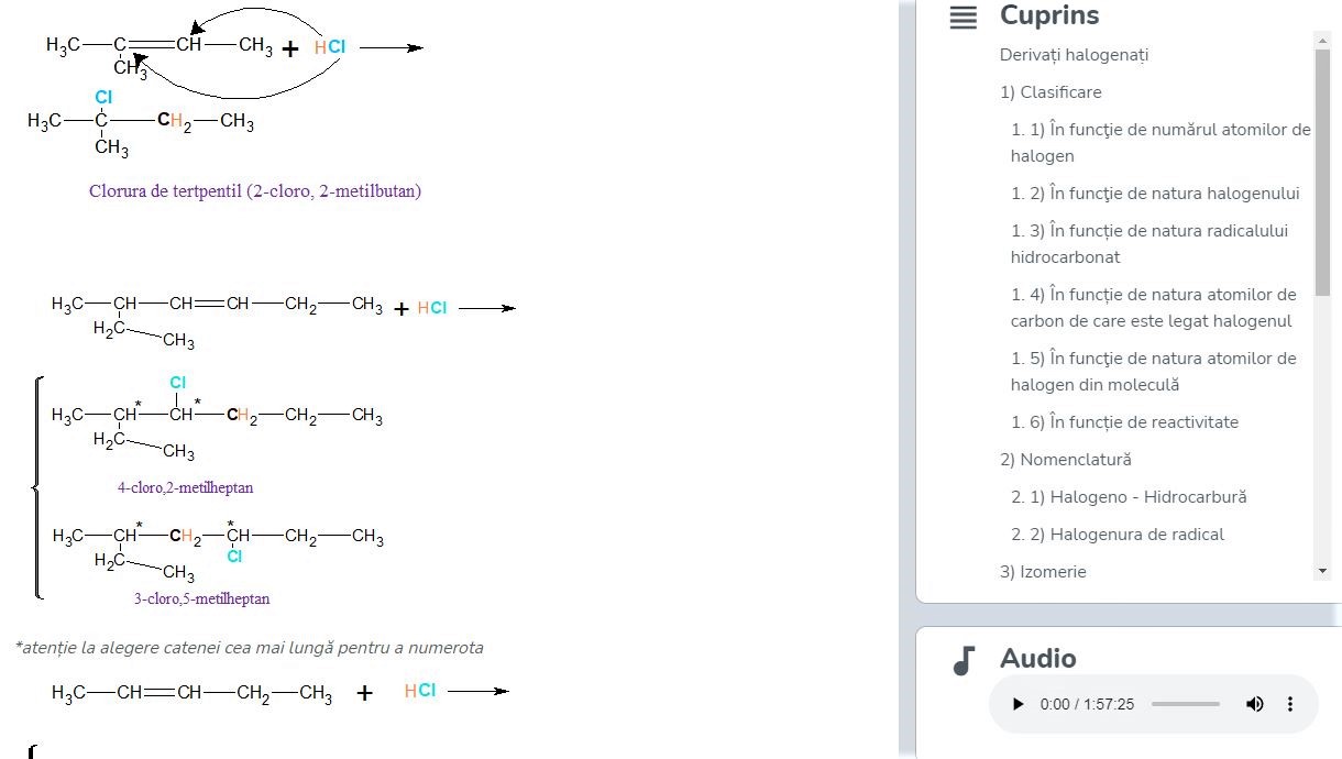 Compuși cu o grupare funcțională (derivați halogenati, alcooli/fenoli ...